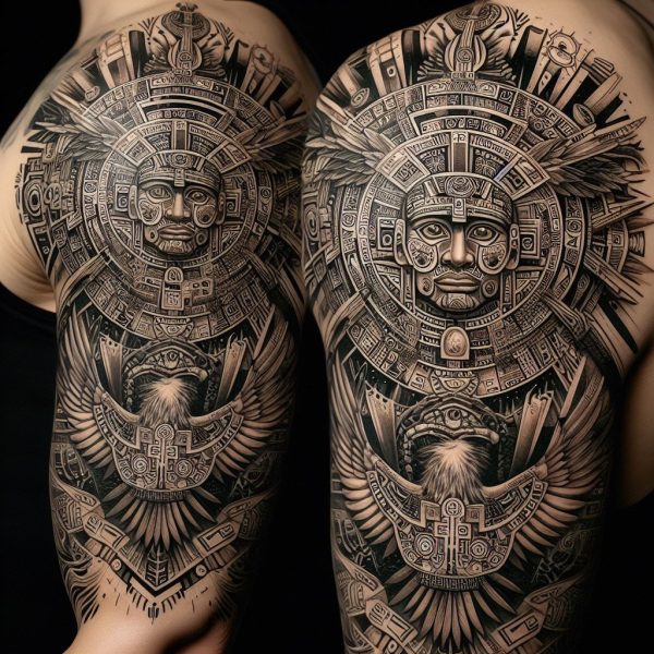 30 Stunning Aztec Tattoo Ideas with Deep Meanings: Unveil Your Warrior ...