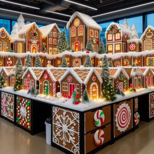 17+ Sweet Gingerbread House Office Decorating Ideas to Try This Holiday 🎅